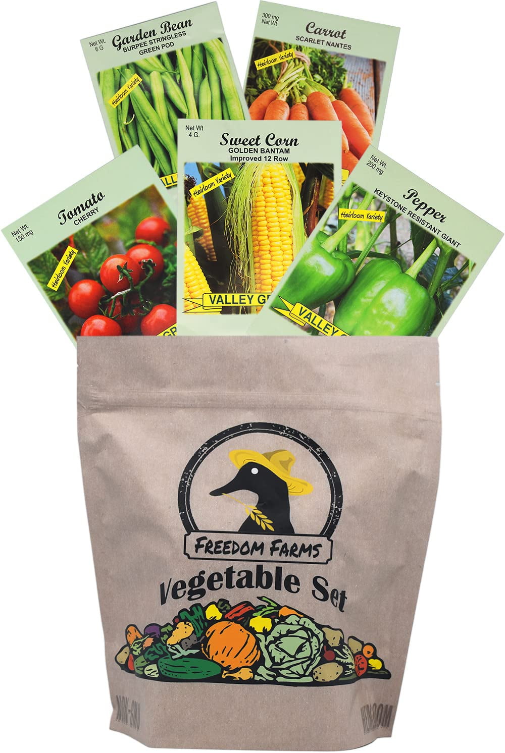 Black Duck Brand 50 Packs Assorted Heirloom H2FSDVegetable Seeds 20 ...