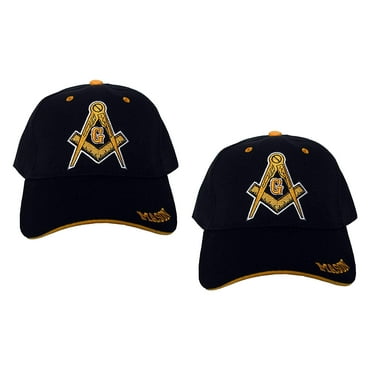 MASON Baseball Cap Freemason Masonic Black Hat Mens Adjustable ...
