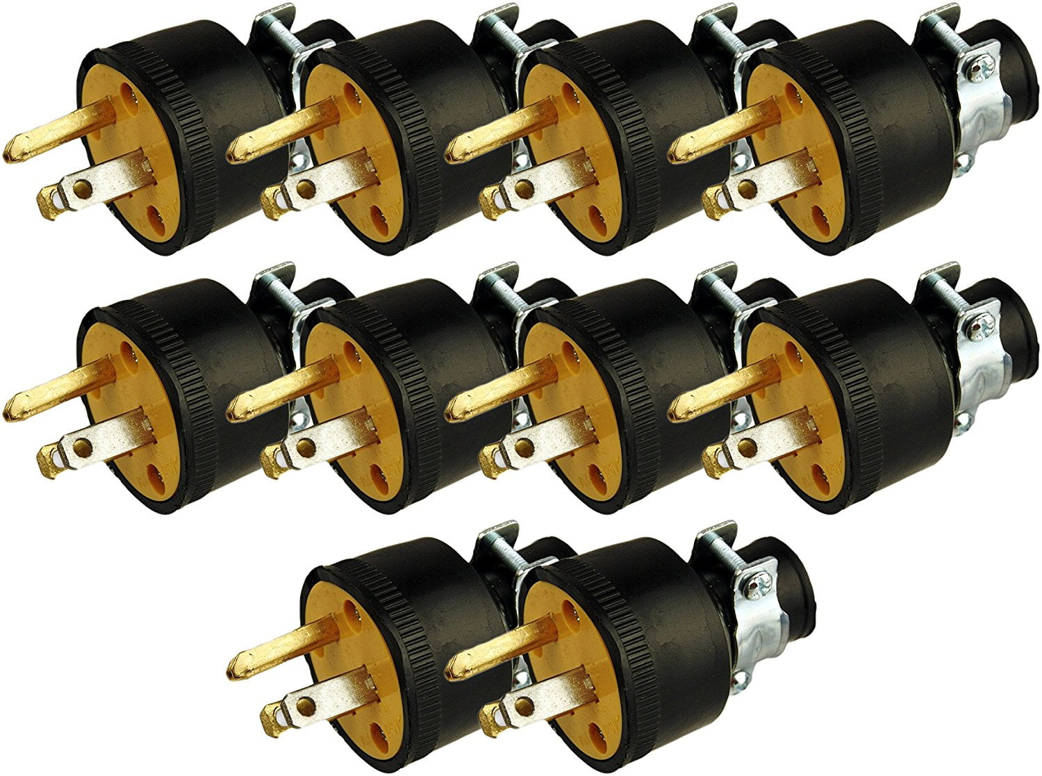 Black Duck Brand Heavy-Duty Male Electrical Plug End Replacements (10 ...