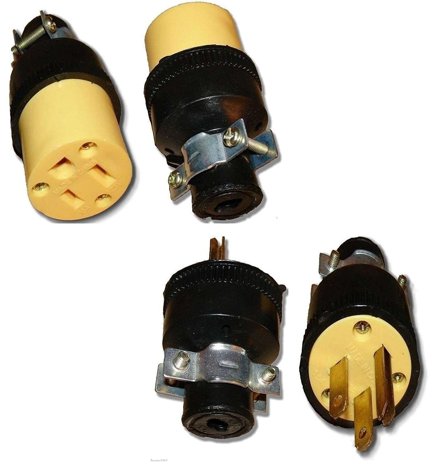 Black Duck Brand Male and Female Extension Cord Plug Replacement, Heavy ...