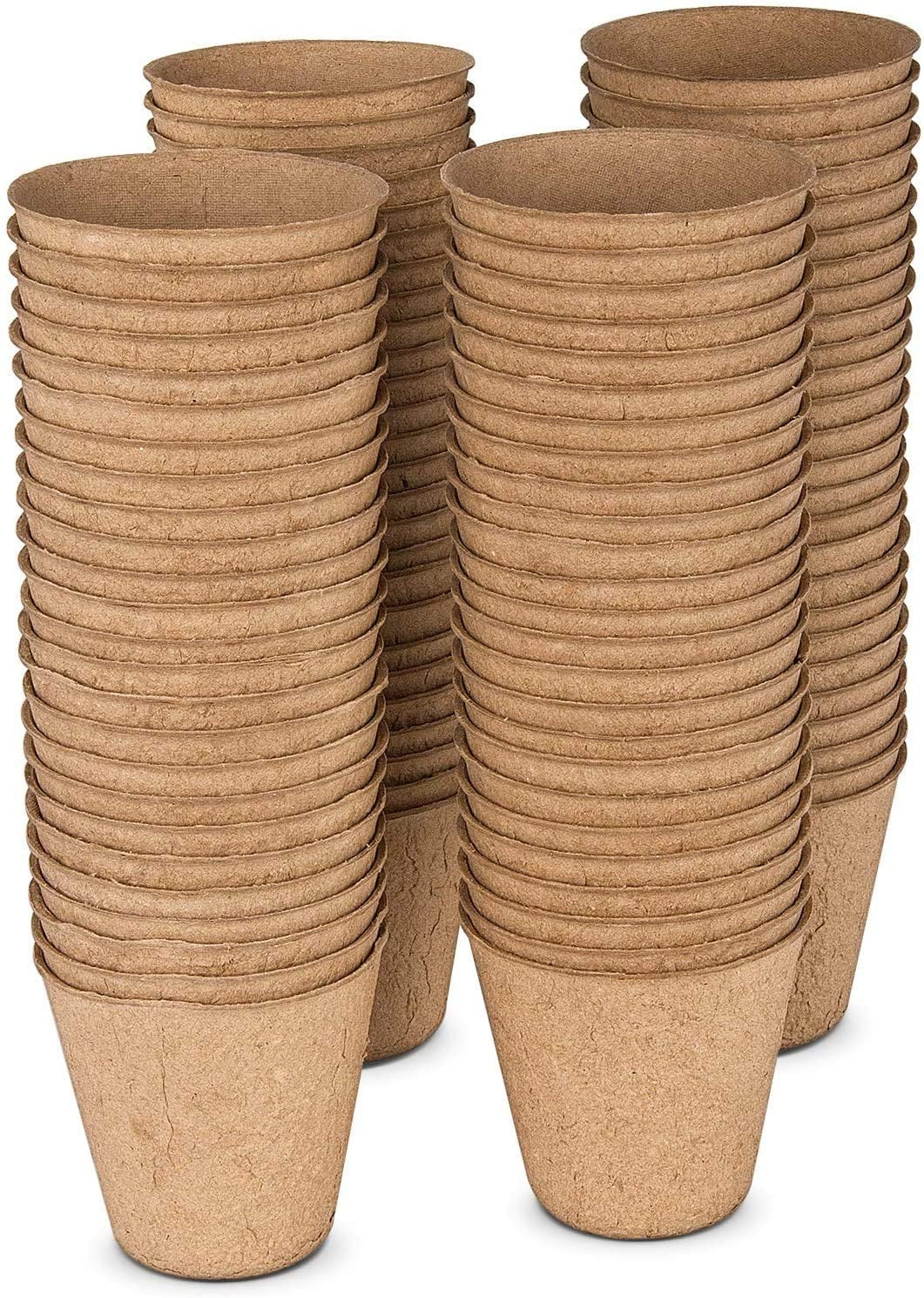 Black Duck Brand Peat Pots for Garden Seedlings, 2.375" Diameter, 100% ...