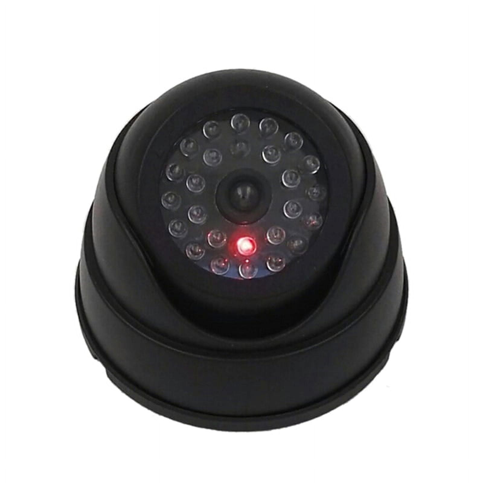 (Black) Dummy Fake Surveillance Security Dome Camera Flashing LED Light ...