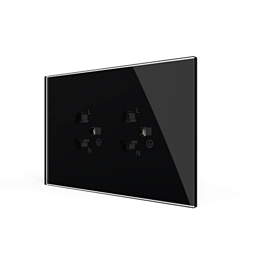 Black Duplex Receptacle Standard Decorative Electrical Wall Outlet with ...