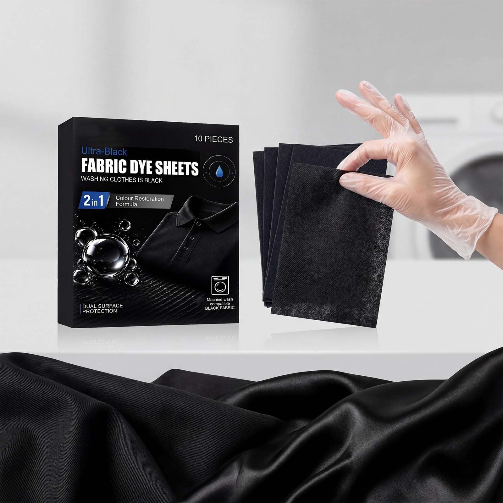 Black Dye Sheets 10 Sheets,Powerful Black Fabric Dye,Suitable for Faded ...