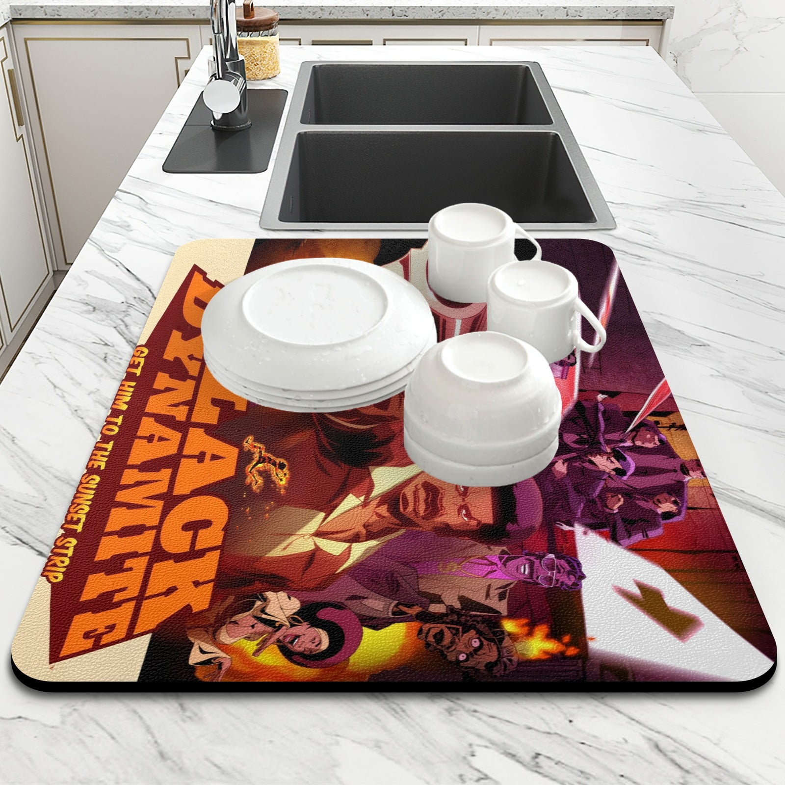 Black Dynamite Quick-Dry Custom Counter Mat.16"x18" - Walmart.com