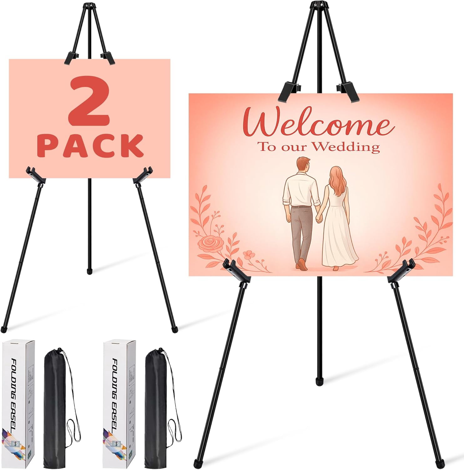 Black Easel Stand for Wedding Signs, Posters & Paintings - 63 ...