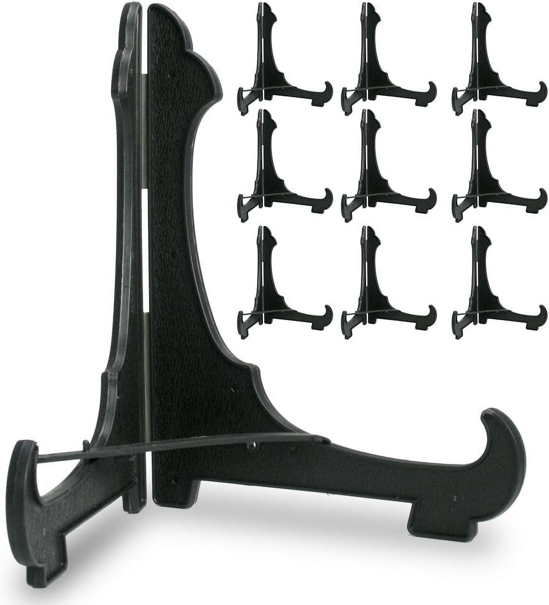 Black Folding Plastic Easels - 10 Pack - Locking Bar for Setting the ...