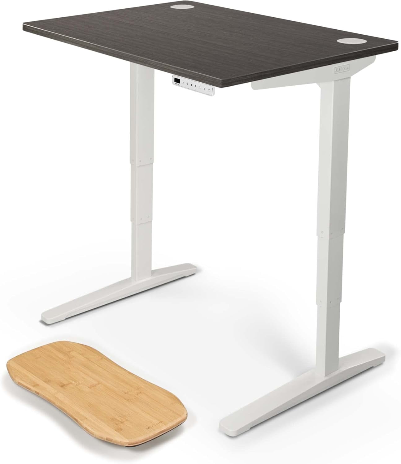 Black Eco Curve (42 x 30 inch) Standing Desk 2-Leg V2 Adjustable Stand ...
