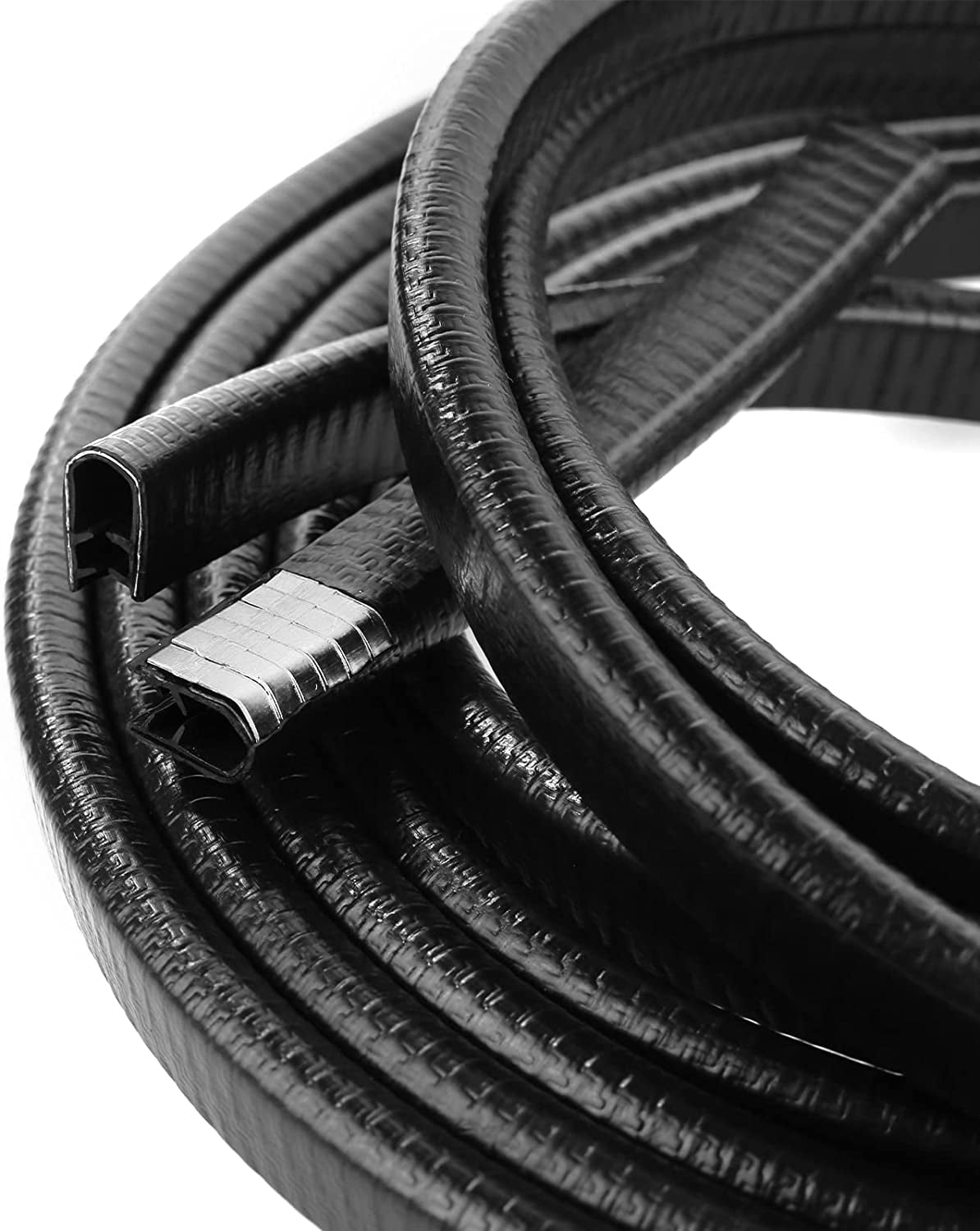 Black Edge Trim Automotive U-Channel Rubber Trim 7/16" X 1/4" - Fit Gap ...