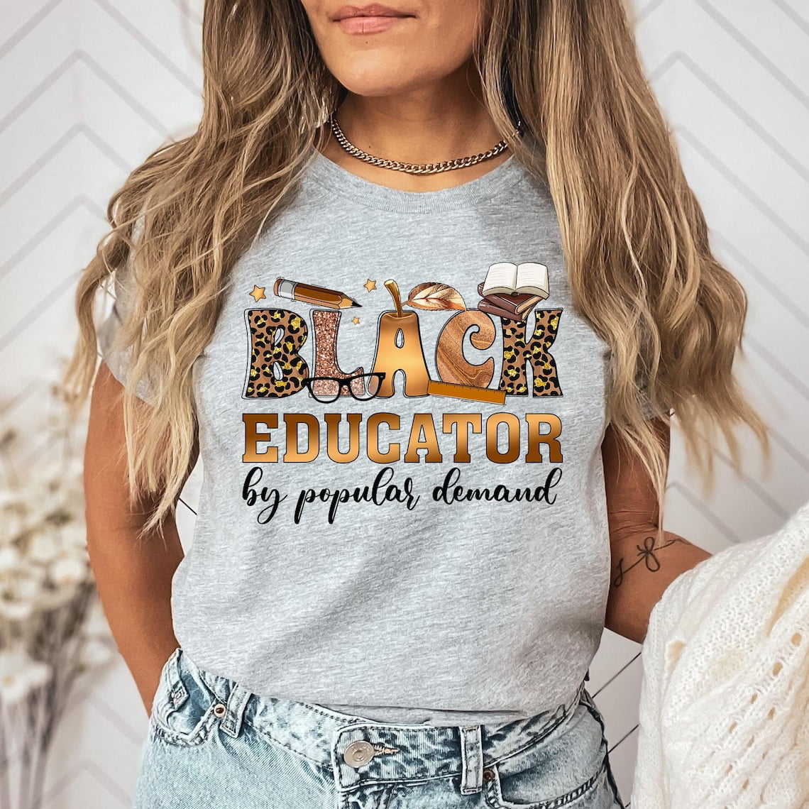 Black Educator By Popular Demand Shirt, Black Teacher Shirt Teacher ...
