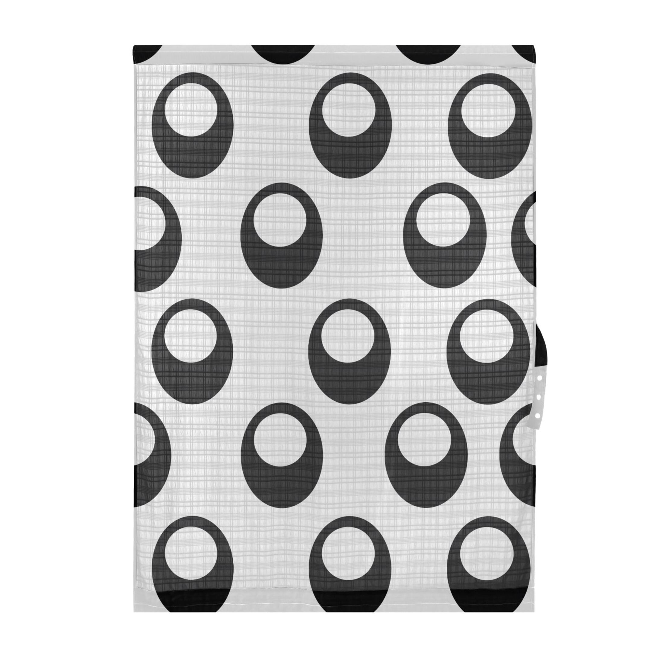 Black Egg Pattern Door Curtain Sheer Privacy Light Filtering Window ...