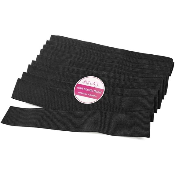 Black Elastic Spool, 1.5 Inch x 6 Yard - Walmart.com