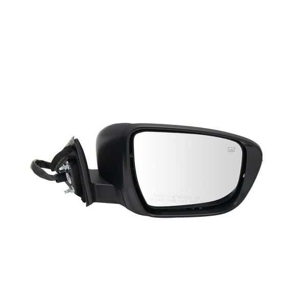 Black Electric Heated Mirror with Blind Spot Indicator for Cars - AM ...
