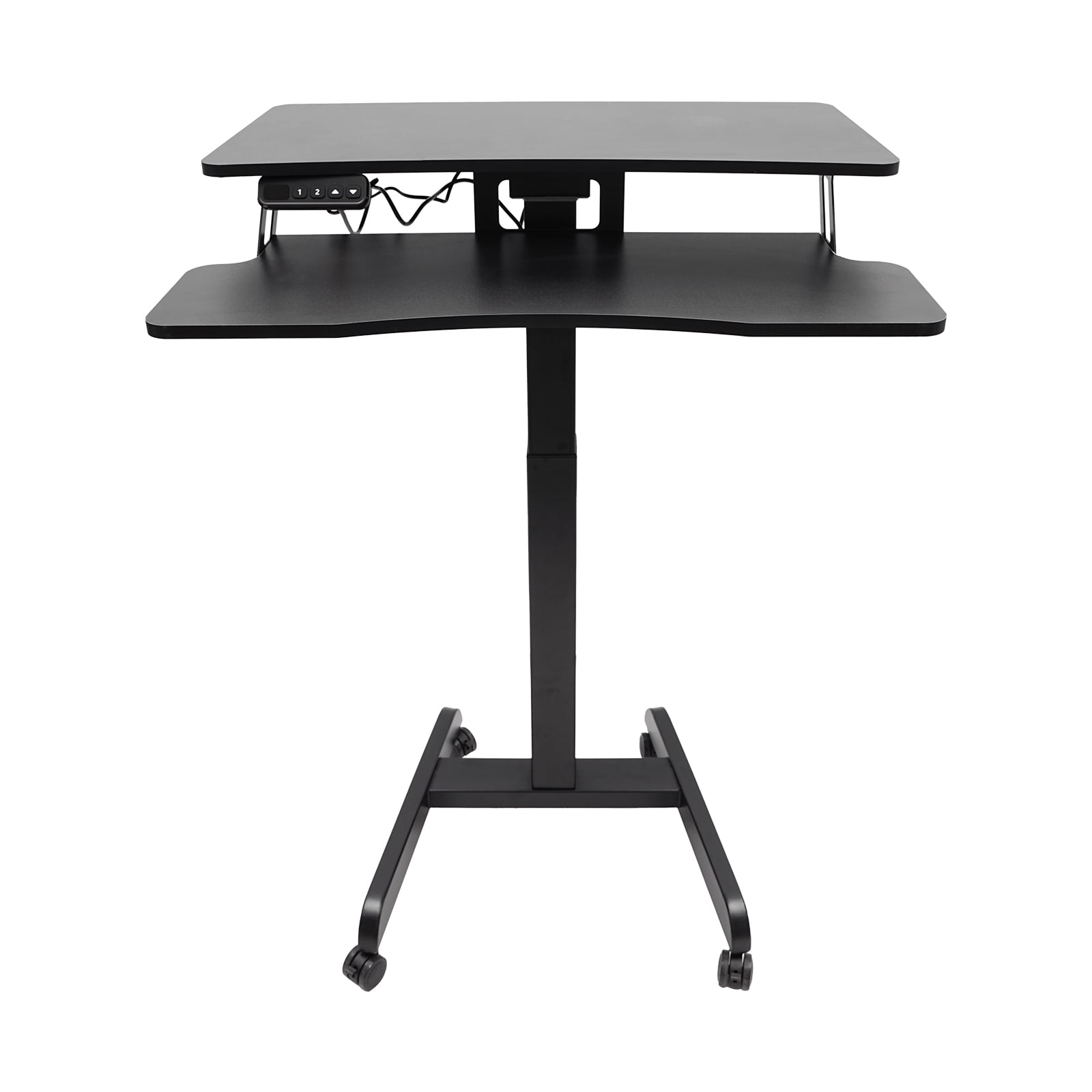 Black Electric Height Adjustable Laptop Desk,Mobile Laptop Stand Desk ...