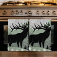 Black Elk Kitchen Towels Set of 4, Farm Animals Mountains Forest ...