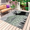 Black Elk Outdoor Rug for Patio/Deck/Porch, Non-Slip Large Area Rug 5 x ...