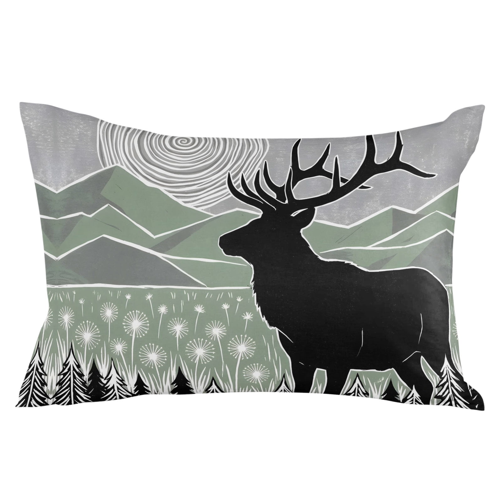 Black Elk Throw Pillow Cover 20 x 36 Inch Decorative Pillow Cover Farm ...