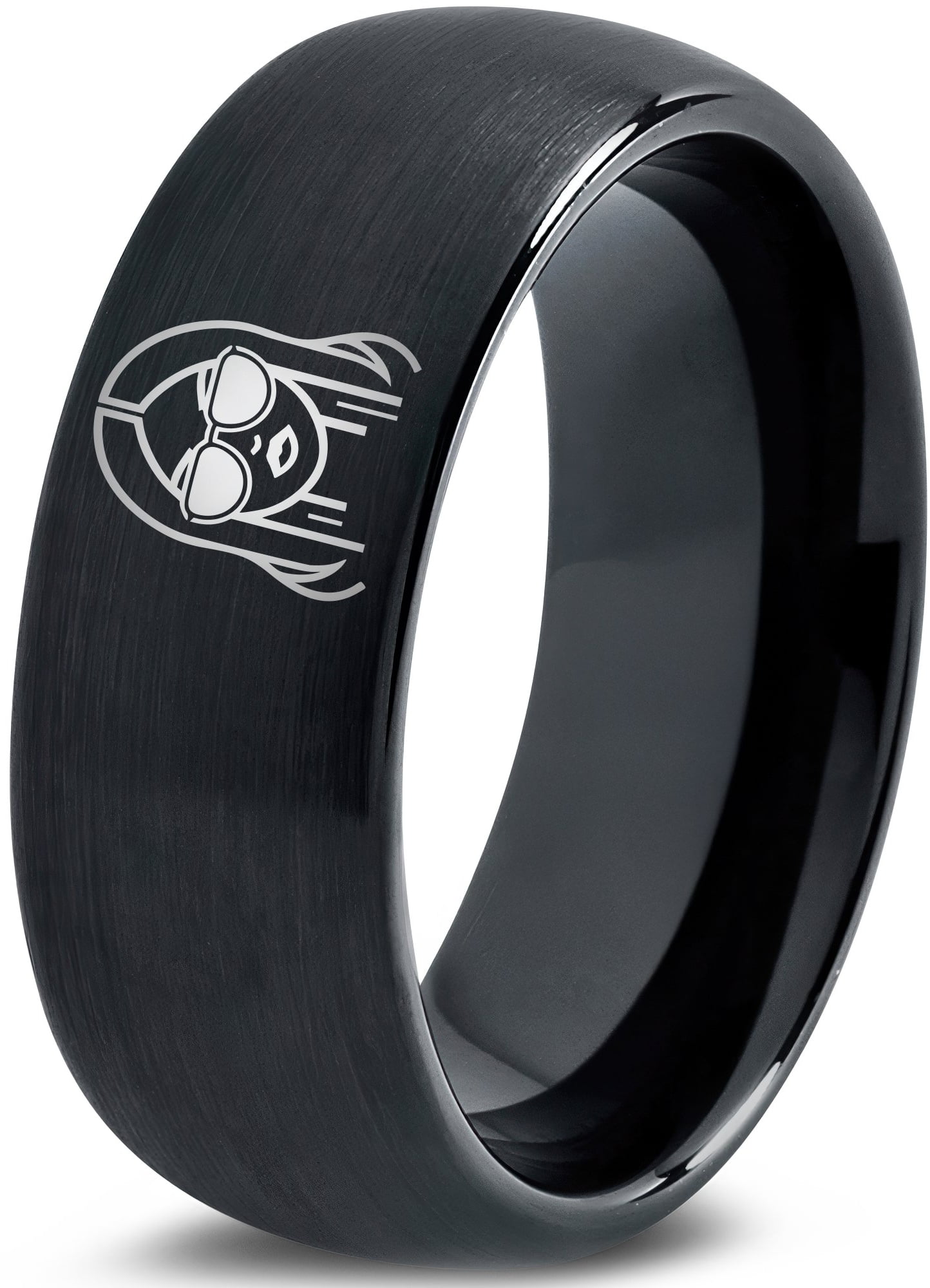 Gamer Handmade Gift Black Wedding Band Tungsten Metal Ring Men Gifts ...