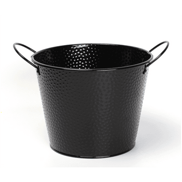 Box Partners Metal Pail Open Head with Handle 5 Gallon Black 1/Each ...