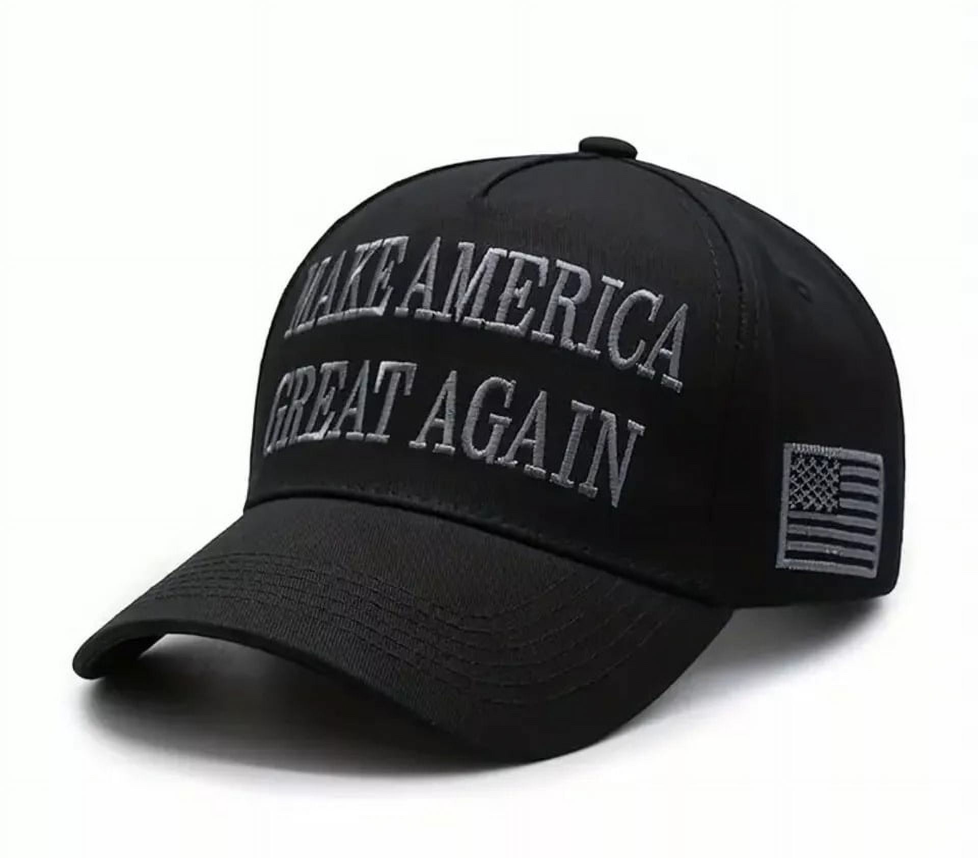 Black Embroidered MAGA Hat – Adjustable Make America Great Again Cap ...