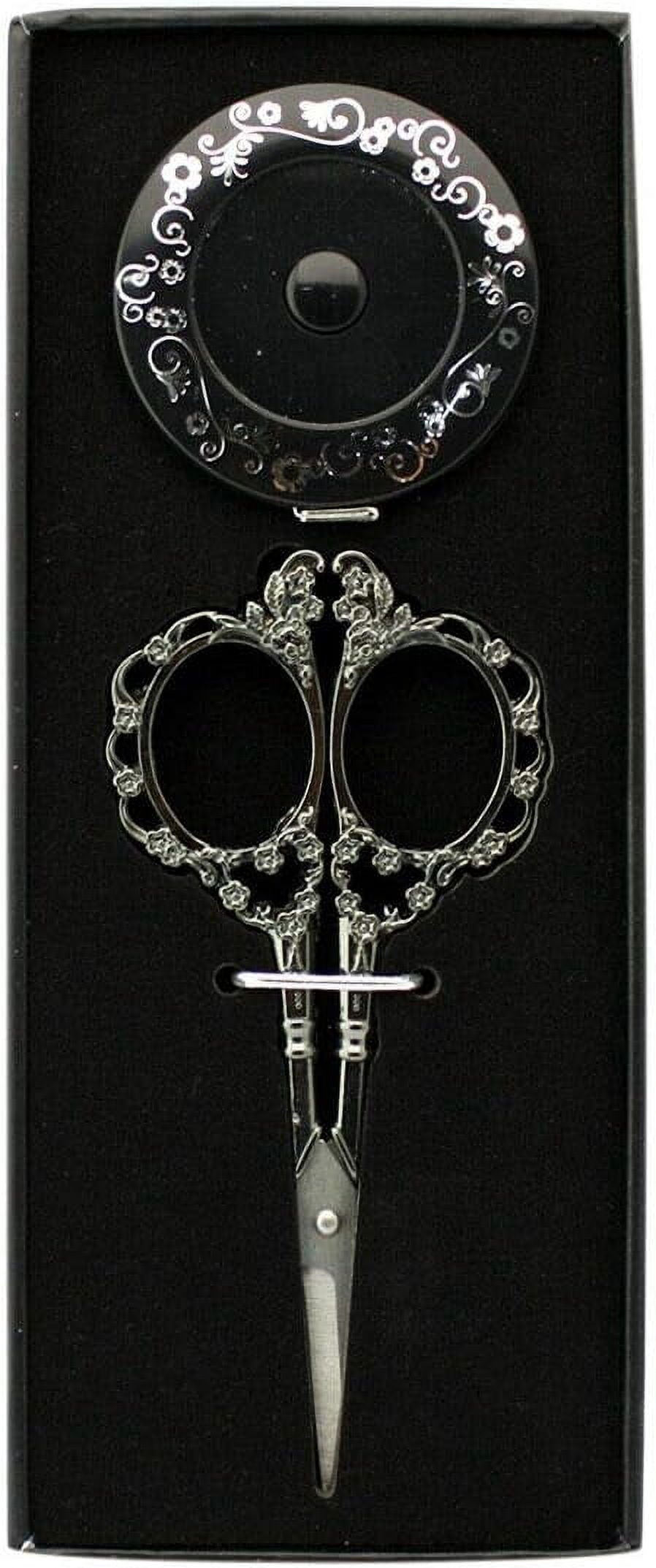 Black Embroidery Scissor & Tape Measure Set - Walmart.com