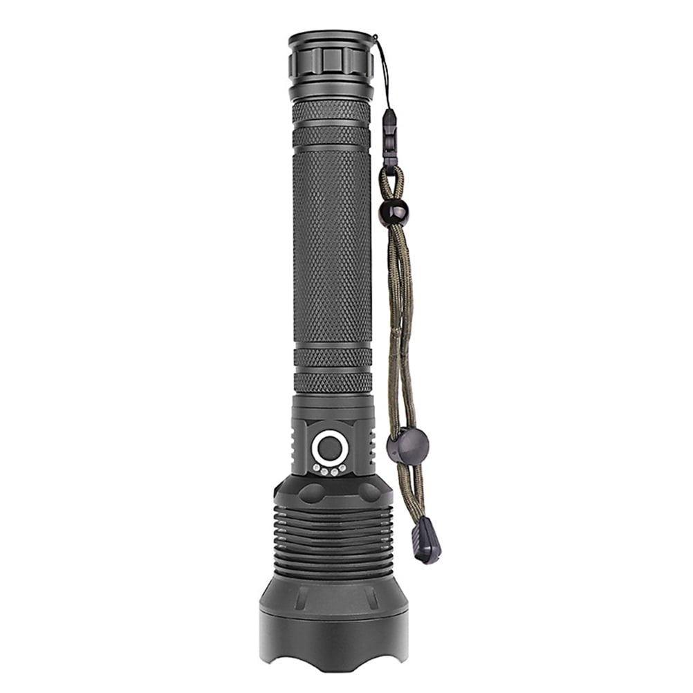 Black Emergency Light USB Charging Aluminum Alloy Telescopic Flashlight ...