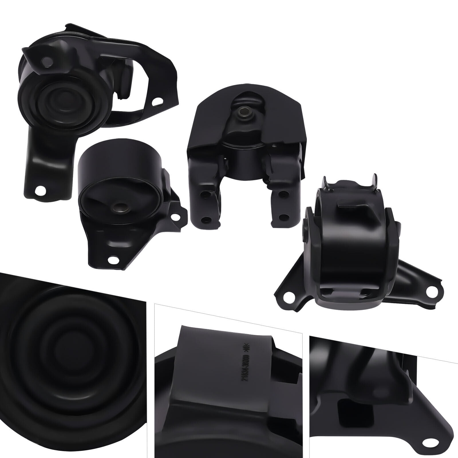 Black Engine Motor & Transmission Mount for 2006-2008 Hyundai Sonata 2 ...