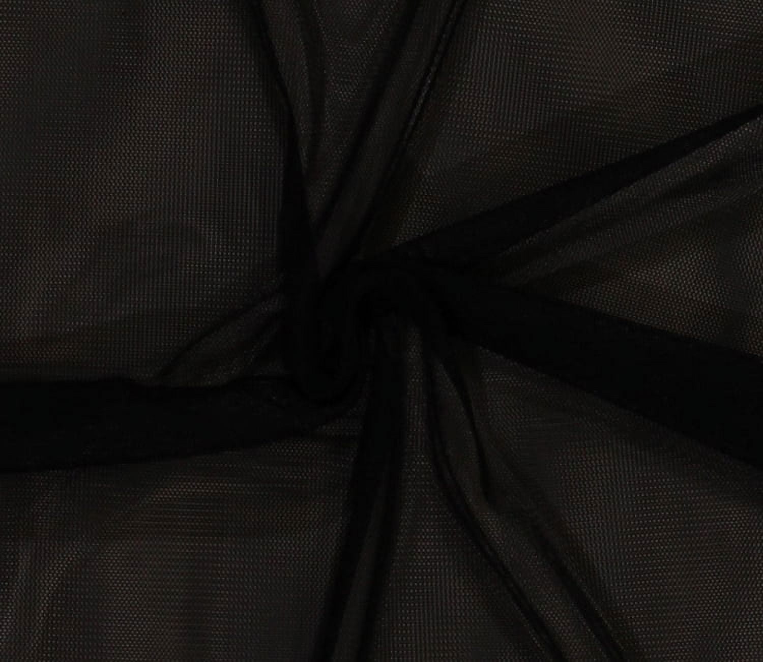 Black English Netting Polyester Mesh Net Fabric By the Yard (BLACK ...