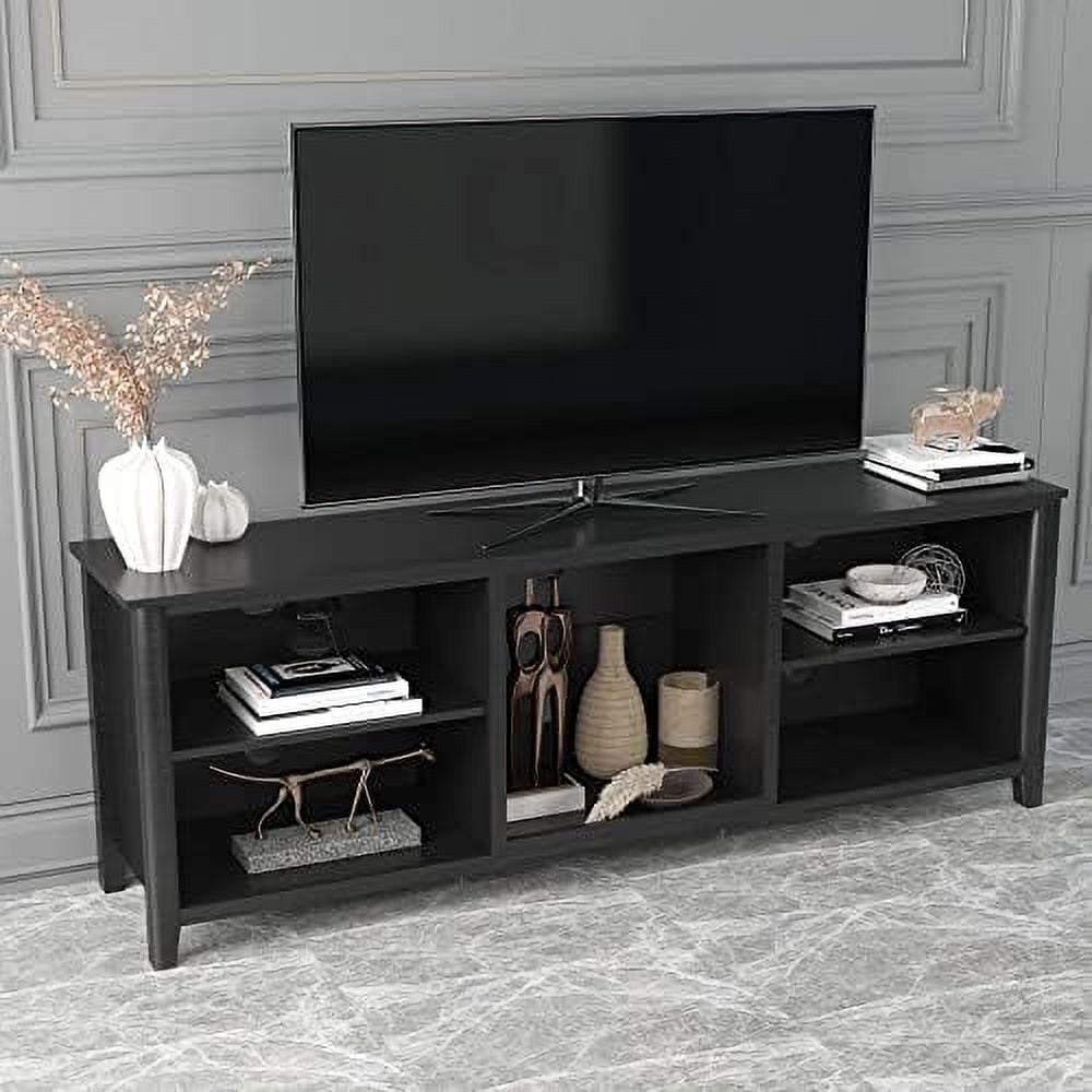 Black Entertainment Center with Up to 80" TVs Large 70 inch TV Stands ...