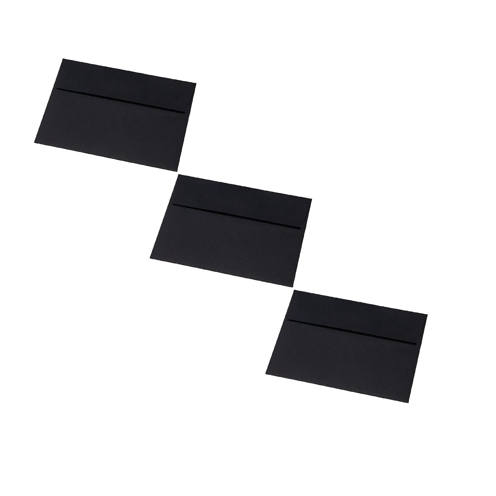 Black Envelopes, 6.29x4.33 inch, Card Envelopes Self Seal for Weddings ...