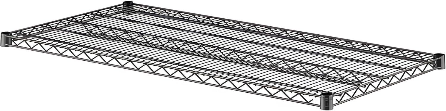 Black Epoxy 24" x 48" Wire Shelf for Shelving Units, Replacement ...