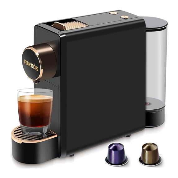 Black Espresso Machine for Compatible Capsule, Single Serve Coffee ...