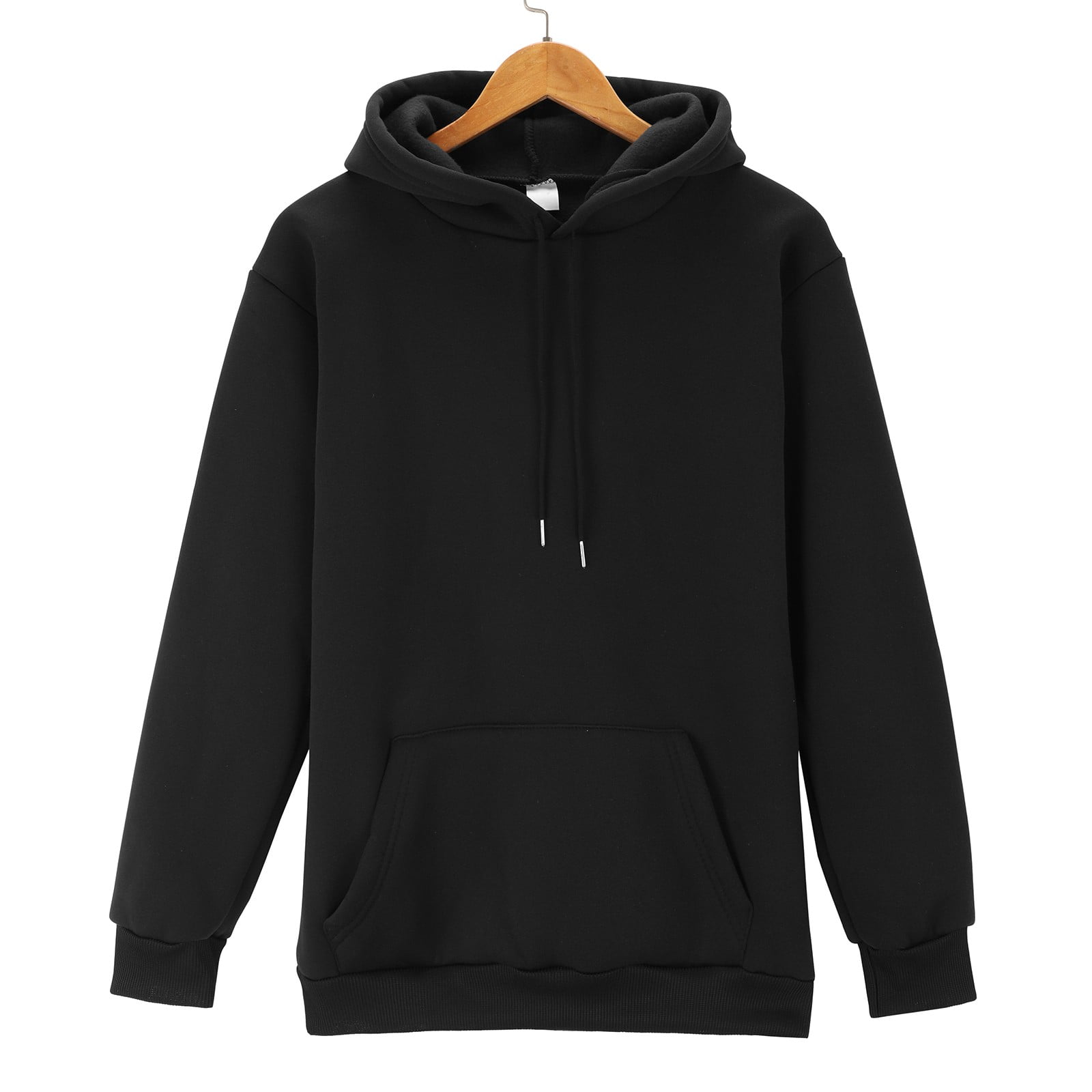 Black Essentials Hoodie, Polyester Hoodies for Women, Sweatshirt Color ...