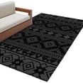 Black Ethnic Tribe Area Rug 4x6 Washable Rug Non Slip Traditional ...