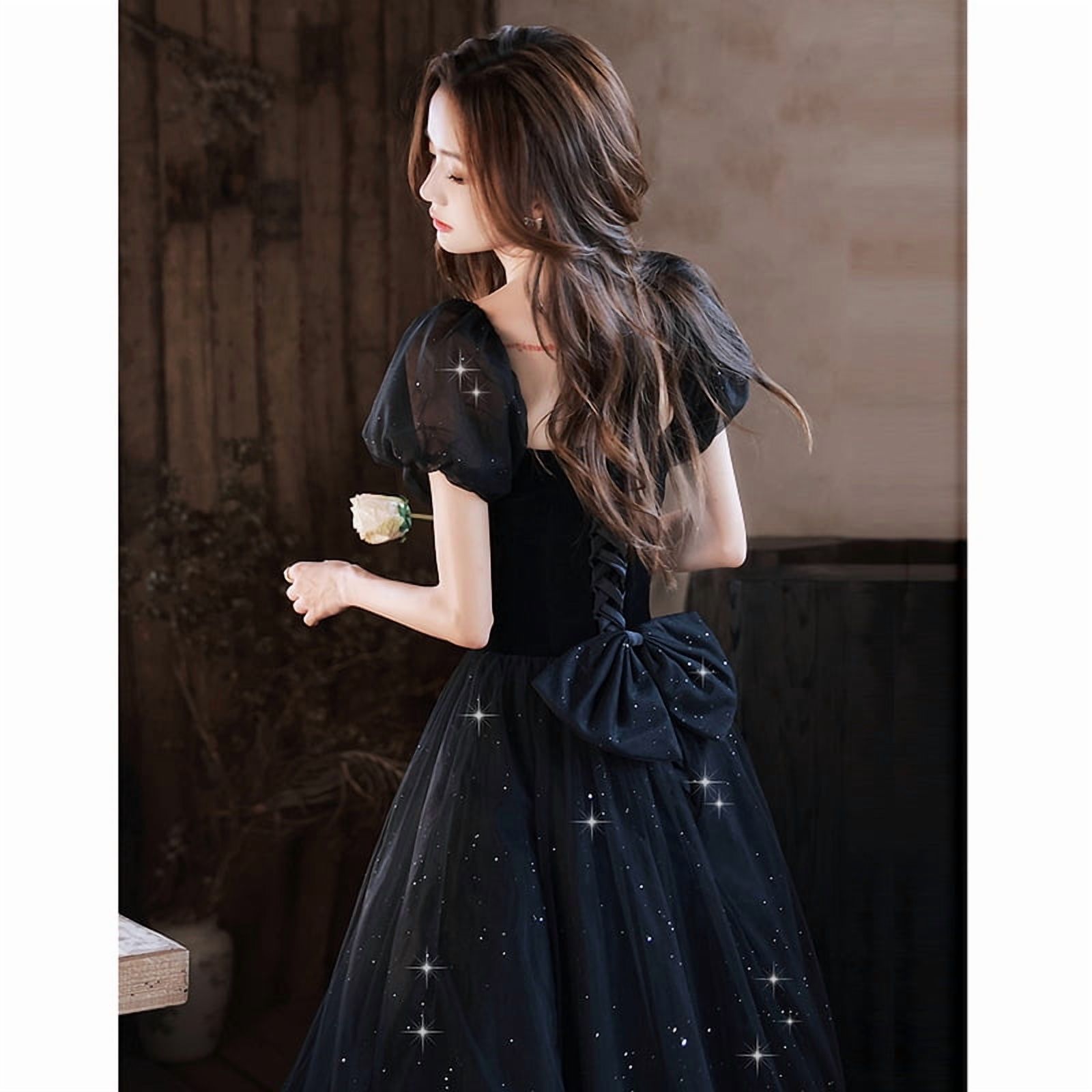 Black Evening Dress 2025 New Luxury Niche High-End Elegant Host High ...