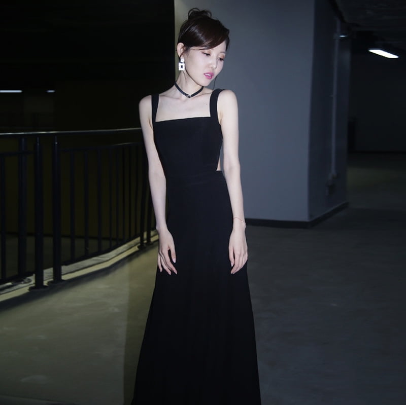 Black Evening Dress for Women 2025 New Elegant and Graceful Party Dress ...