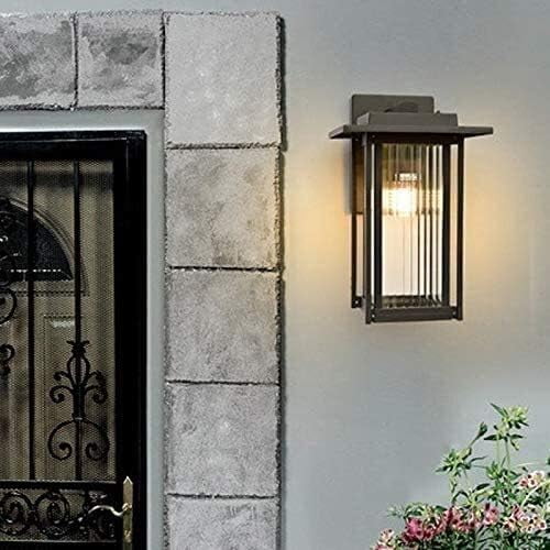 Black Exterior Wall Lantern Retro Waterproof Wall Light Courtyard ...