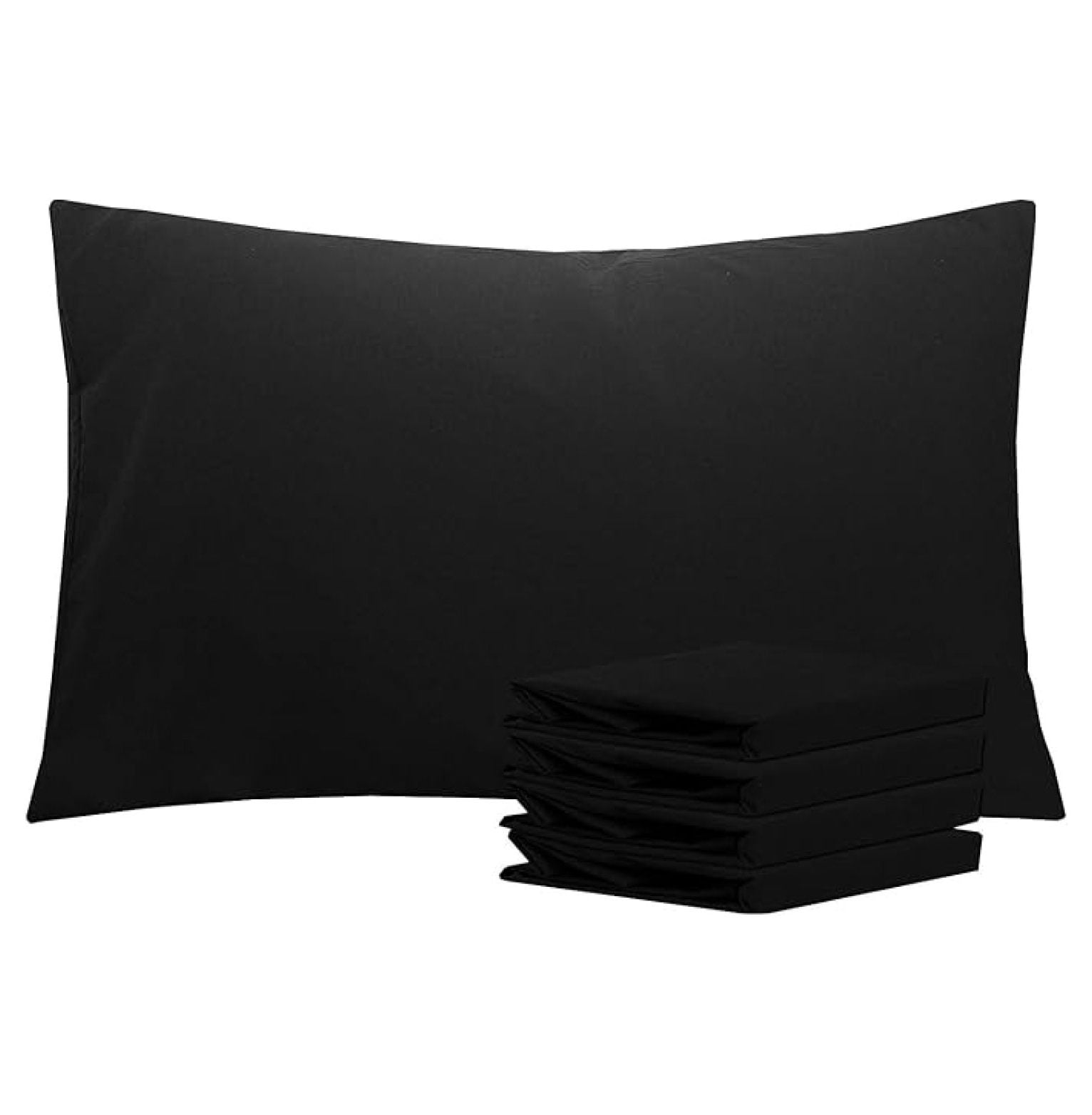 Black Extra Large Pillowcases - 4 Piece - 20 x 30 Inches - Egyptian ...