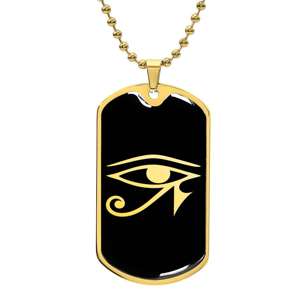 Black Eye Of Ra – Dog Tag Necklace - Egyptian Mythology - Graphic ...