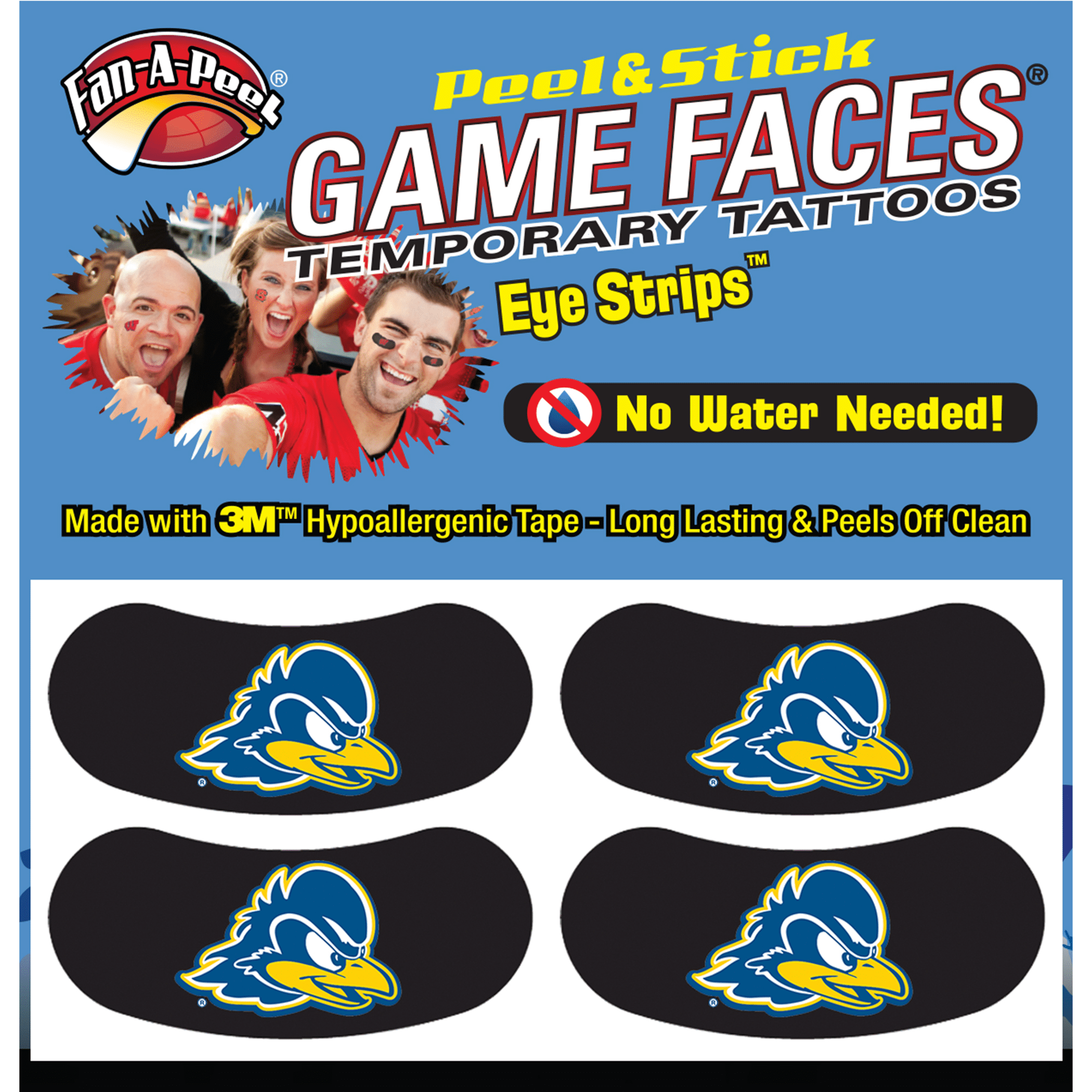 Black Eye Strips Fan-A-Peel / Gamesfaces[ 1.75" x .75" Delaware ...