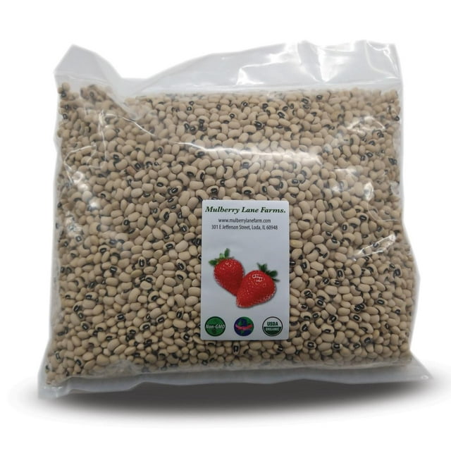 Black-Eyed Peas 5 lbs (Five Pounds) USDA Certified Organic, Non-GMO, Bulk by Mulberry Lane Farm ...