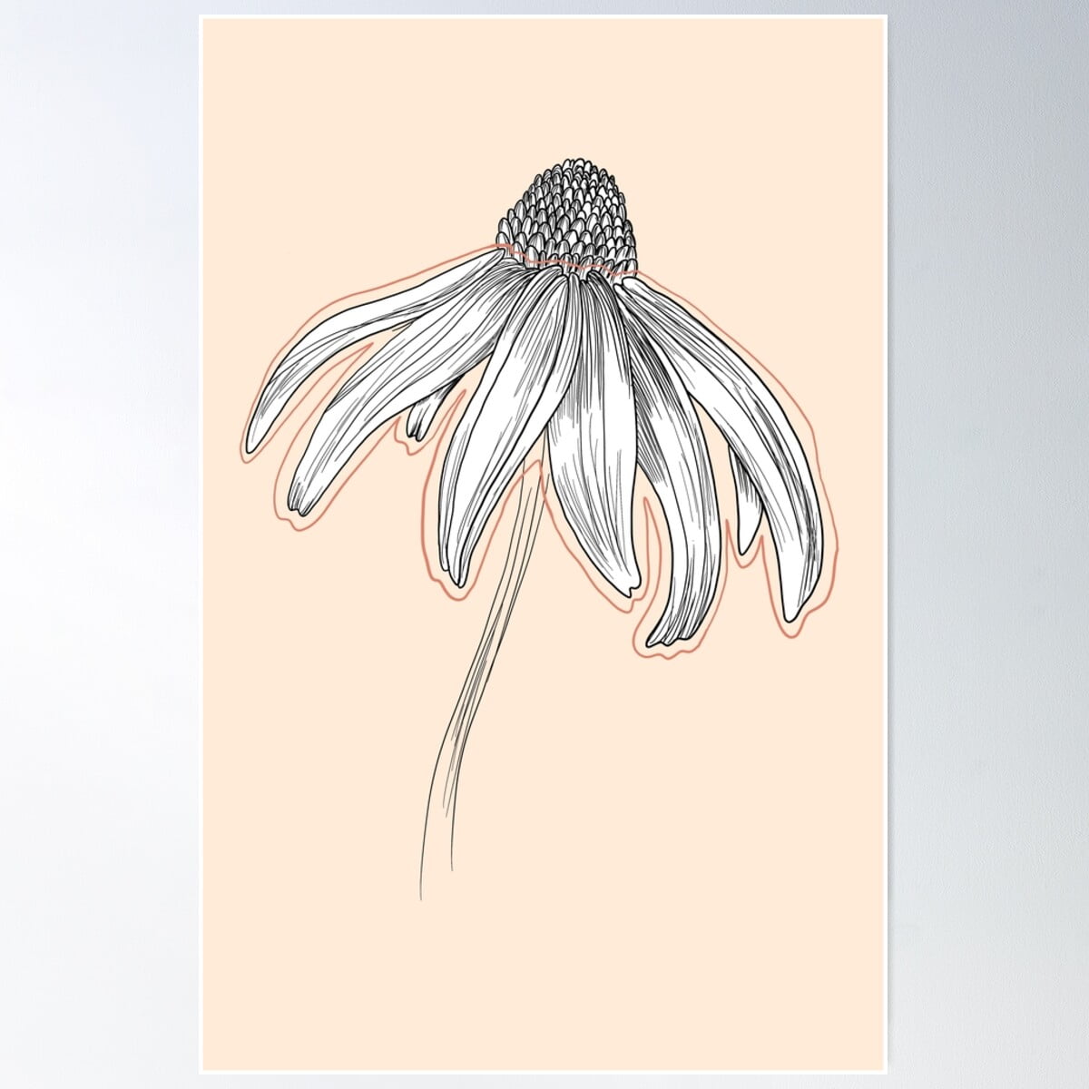 Black Eyed Susan Poster Wall Art, Modern Wall Decor For Living Room ...