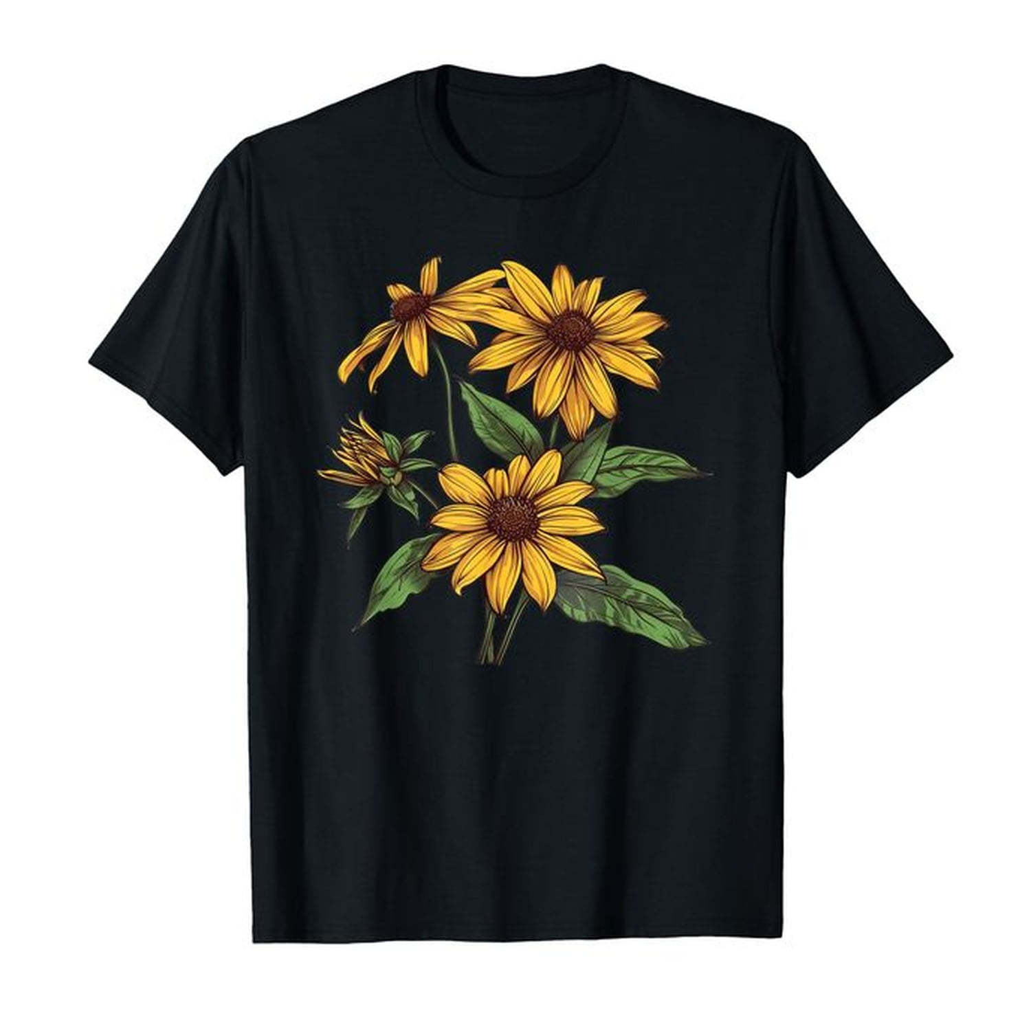 Black-Eyed Susan Vintage SunS1et T-S1Hirt - Walmart.com