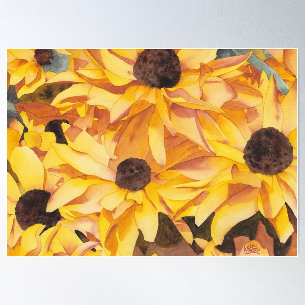 Black Eyed Susans Poster Wall Art Modern Wall Decor For Living Room ...