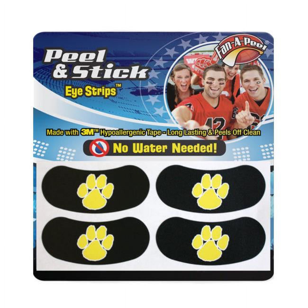 Black Eyestrip with Yellow Tiger Paw 2 Pair Peel & Stick - Walmart.com