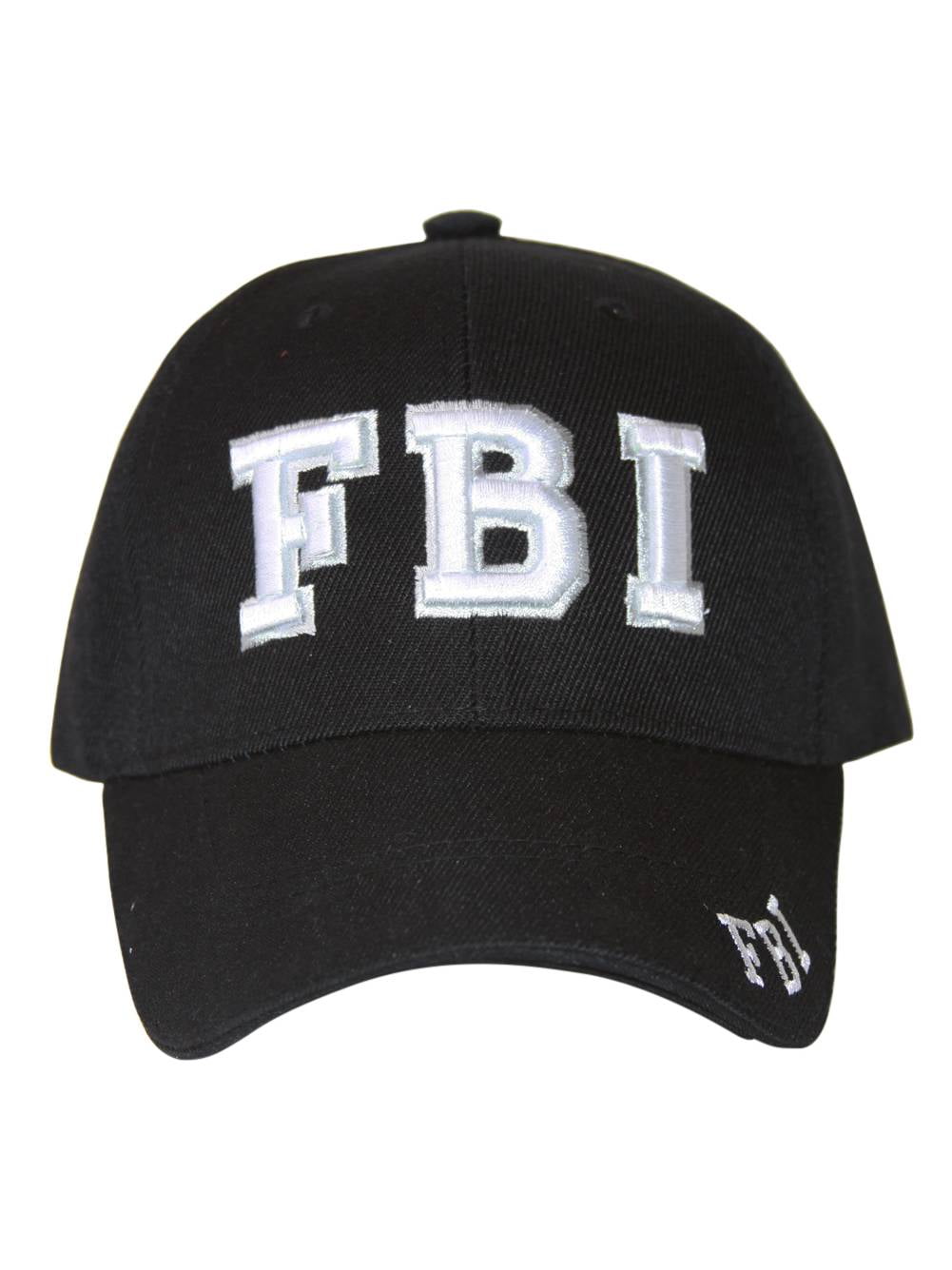Black FBI Text Style Hat - Walmart.com