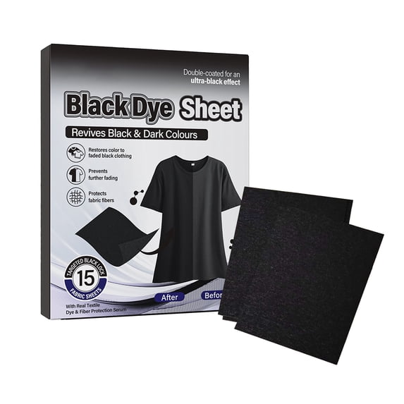 Black Fabric Dye for Clothes | 15 Pieces Color Restorer | Laundry Black ...
