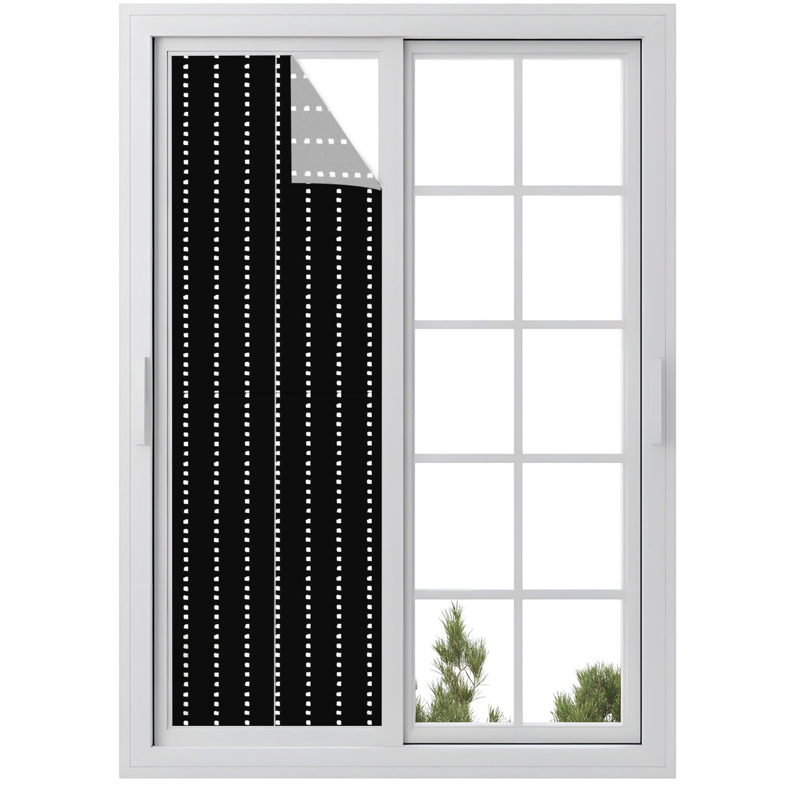 Black Faded Stripes Window Privacy Film, Modern Abstract Art Minimalist ...