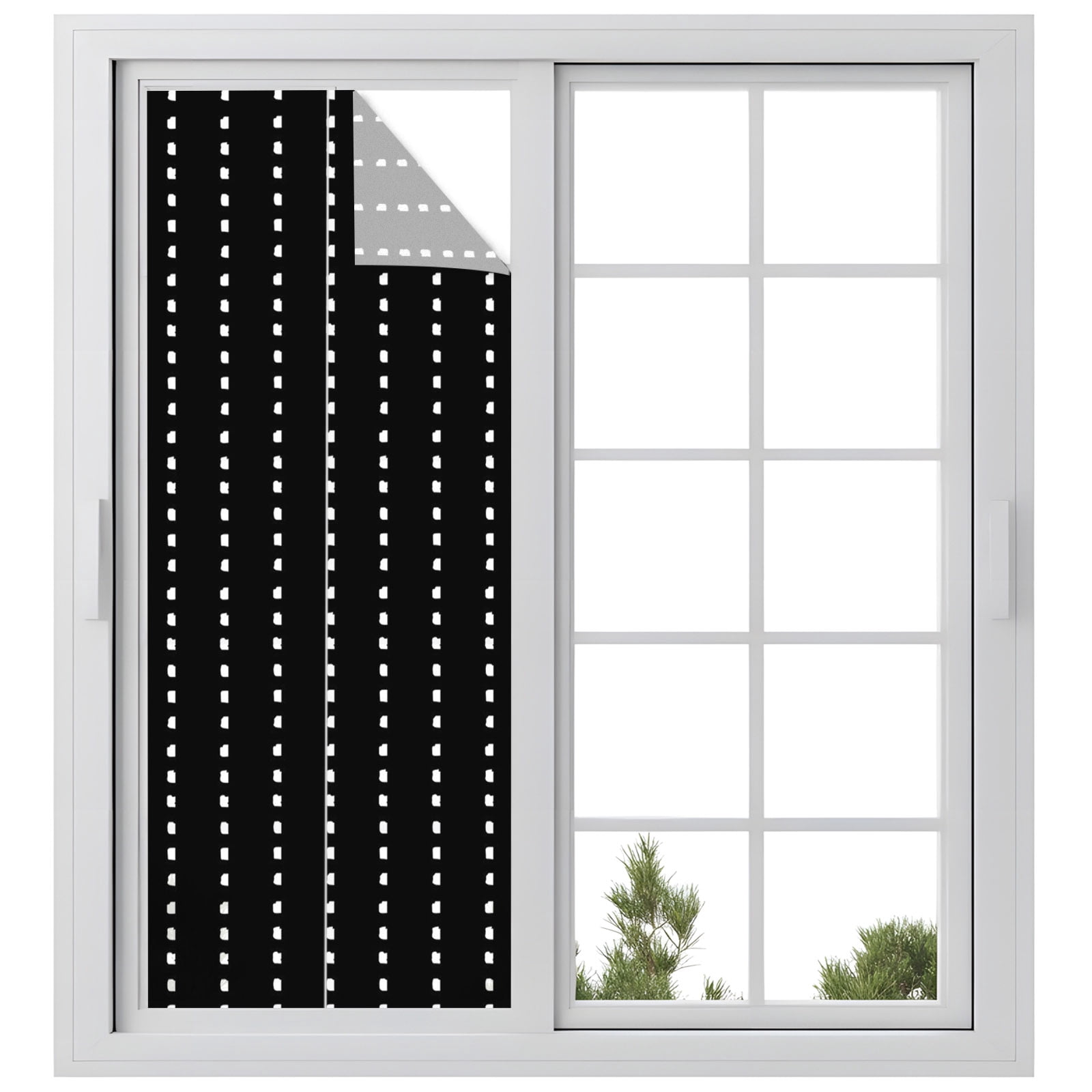 Black Faded Stripes Window Privacy Film, Modern Abstract Art Minimalist ...