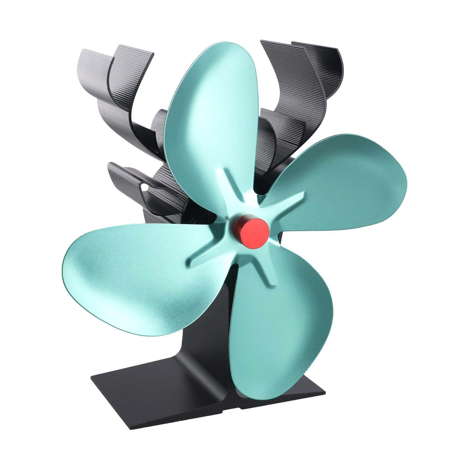 Black Fan Blades Stove Fan Fuel Efficiency Noiseless Performance ...